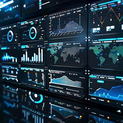 premium photo digital analytics dashboard with key performance indicators