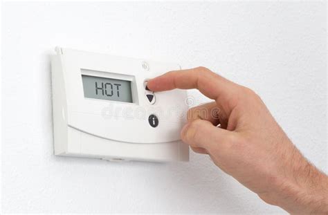 Vintage Digital Thermostat Hot Stock Image Image Of Thermostat Panel