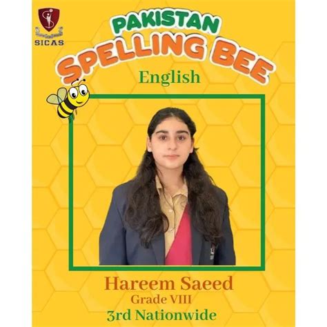 Sicas Spelling Their Way To Success Hareem Saeed Facebook