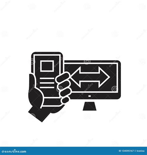 Adaptive Design Black Vector Concept Icon Adaptive Design Flat Illustration Sign Stock Vector