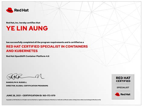 Ye Lin Aung Belo On Linkedin Redhat Container Kubernetes Ex180 19 Comments