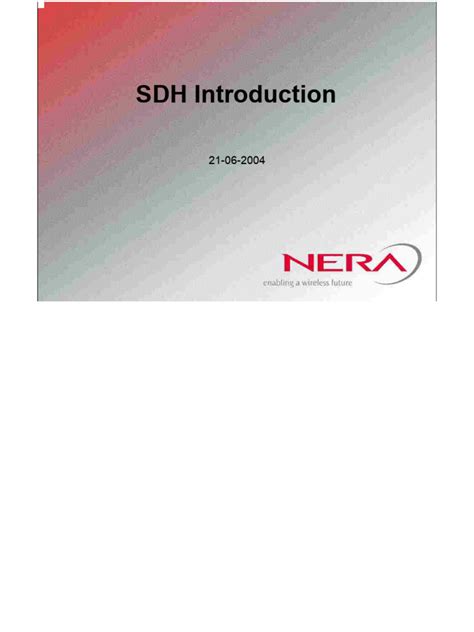 An Introduction To Synchronous Digital Hierarchy Book1 Pdf Data