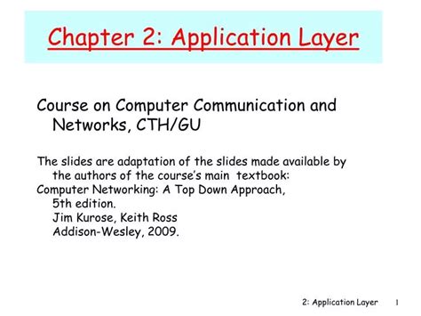 PPT Chapter 2 Application Layer PowerPoint Presentation Free Download ID 1576697