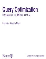 Mastering Query Optimization In Sql Efficient Techniques Course Hero