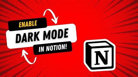 How To Enable Dark Mode In Notion Quickly And Easily YouTube