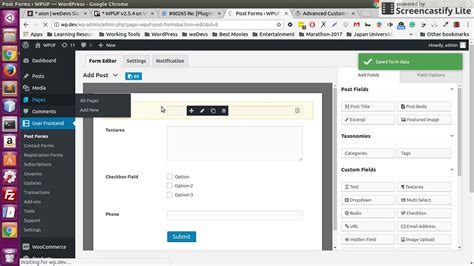 How To Use Acf Fields In Wp User Frontend Form Youtube