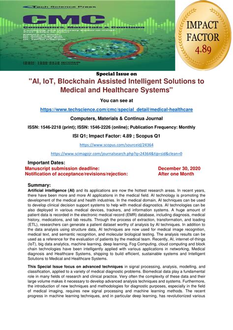 Pdf Special Issue On Ai Iot Blockchain Assisted Intelligent