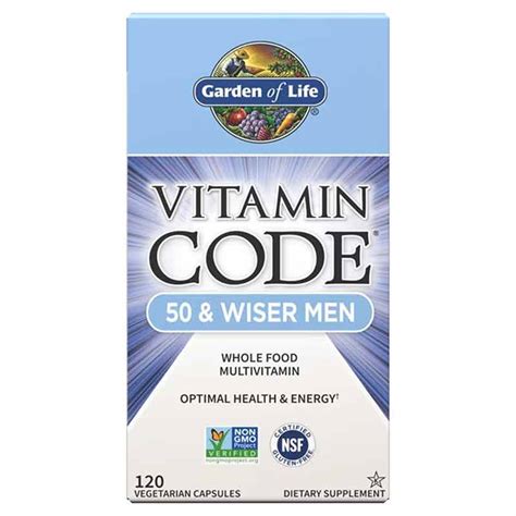 Vitamin Code 50 And Wiser Men Multivitamin Garden Of Life Professional