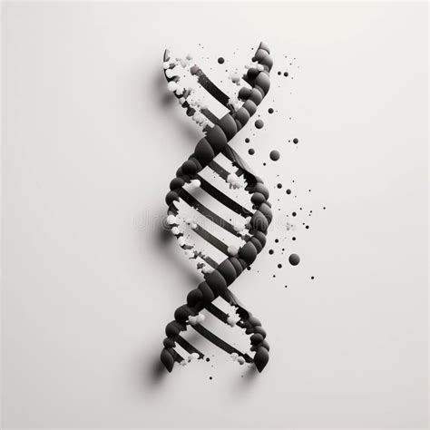 Black Dna String On White Background Stock Illustration Illustration