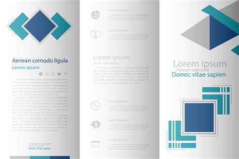 책자 커버 프레 젠 테이 션 추상 기하학적 배경 A4 크기 블루 배 설정된 기술 연례 보고서 브로슈어 전단지 디자인 서식 파일