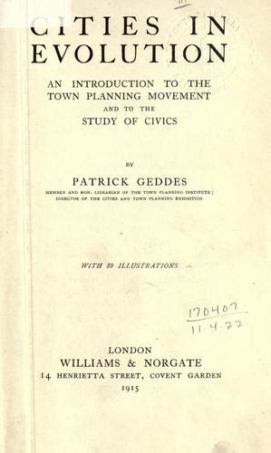 Cities In Evolution By Patrick Geddes Open Library