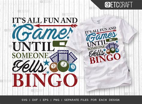 Its All Fun And Games Until Someone Yells Bingo Svg Etsy