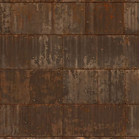 Rusty Metal Wall Seamless Texture Of The Metal Lining Of The Oil Tank