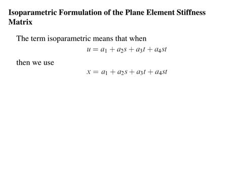 Ppt Isoparametric Formulation Powerpoint Presentation Free Download Id 4362304