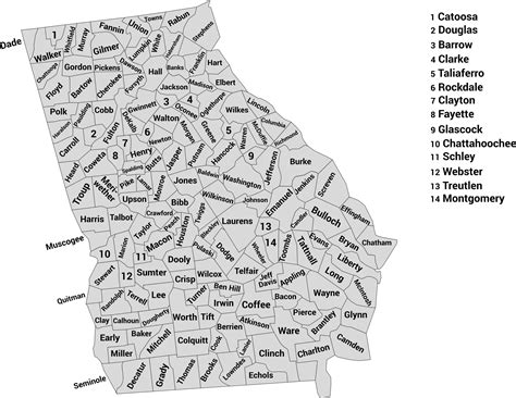 Georgia County Maps Map Of Ga And Counties Free Download