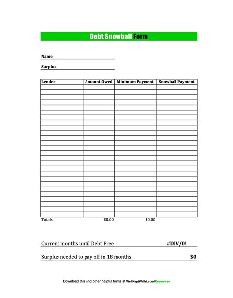 38 Debt Snowball Spreadsheets Forms And Calculators