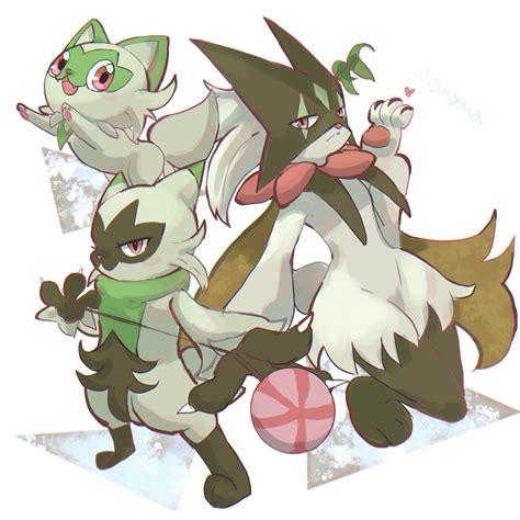 Sprigatito Meowscarada And Floragato Pokemon Drawn By Spyairi Danbooru
