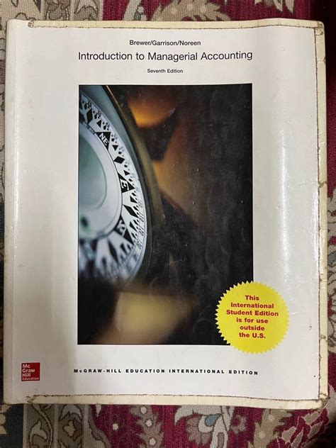Introduction To Managerial Accounting 7th Edition Hobbies And Toys