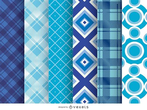 6 Retro Checked Patterns Vector Download