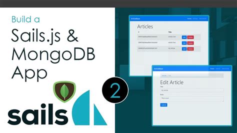 Build A Sails Js App Part MongoDB Adapter Homepage YouTube