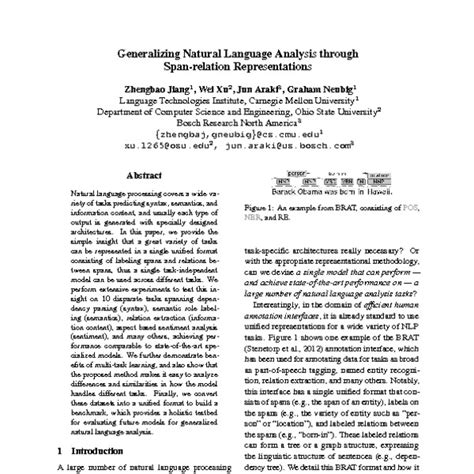 Generalizing Natural Language Analysis Through Span Relation Representations Acl Anthology