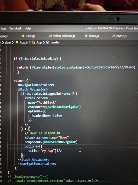 Problem In Navigating To Home After Login On Login Screen I Set The Token In Asyncstorage In