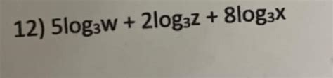 Solved Use Properties Of Logarithms To Rewrite As A Single Chegg Com