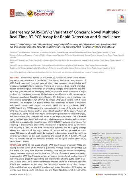Pdf Emergency Sars Cov 2 Variants Of Concern Novel Multiplex Real