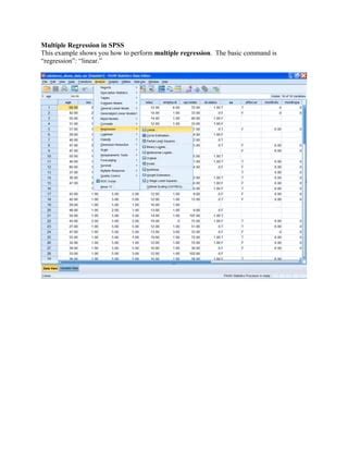 Multiple Regression In Spss PDF