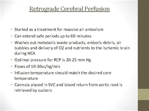 Circulatory Arrest Cooper University Hospital School Of Perfusion