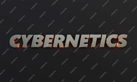 Premium Photo Word Cybernetics Is Written On Dark Background With Cinematic And Neon Text