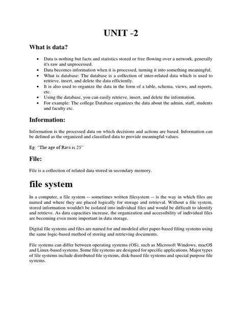 Unit 2 Ism Download Free Pdf Databases File System