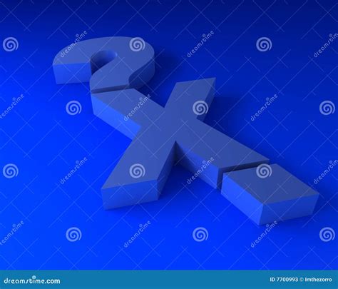 X With Question Mark Stock Illustration Illustration Of Blue