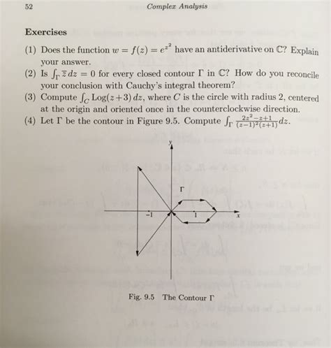 Solved Complex Analysis Exercises Does The Function W Chegg Com