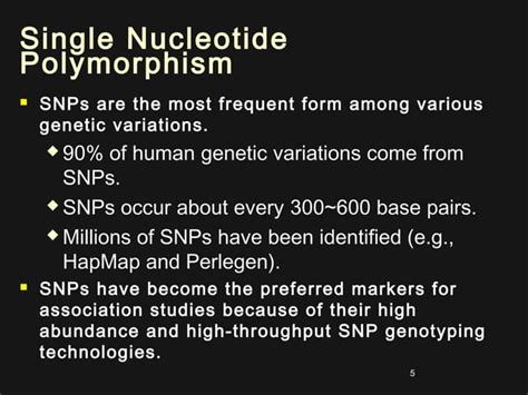 Single Nucleotide Polymorphism Ppt Genetics Science