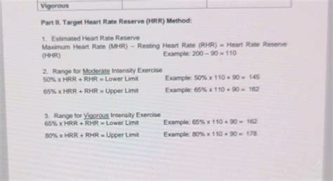 Part II Target Heart Rate Reserve HRR Method StudyX