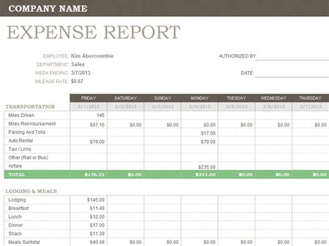 Expense Report Template Excel 2010 1 TEMPLATES EXAMPLE TEMPLATES EXAMPLE Business Budget
