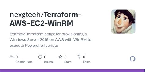 github nexgtech terraform aws ec2 winrm example terraform script for provisioning a windows