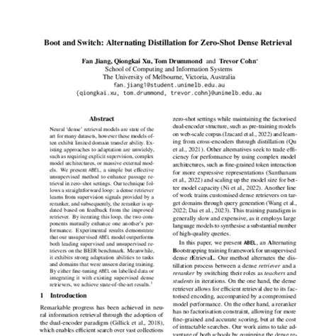 Boot And Switch Alternating Distillation For Zero Shot Dense Retrieval