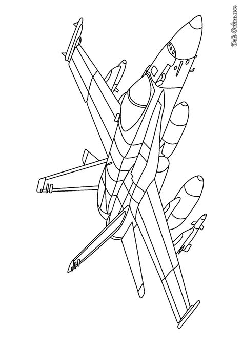 Раскраска Истребитель ФА 18 распечатать раскраски для детей