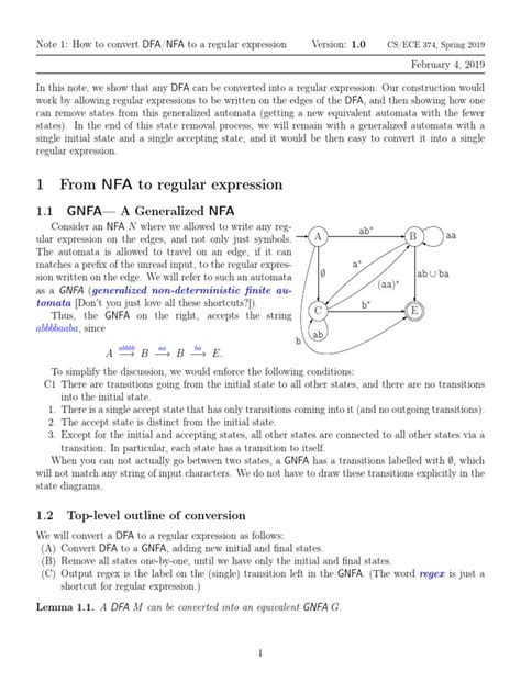 01 Nfa To Reg Pdf Regular Expression Algorithms
