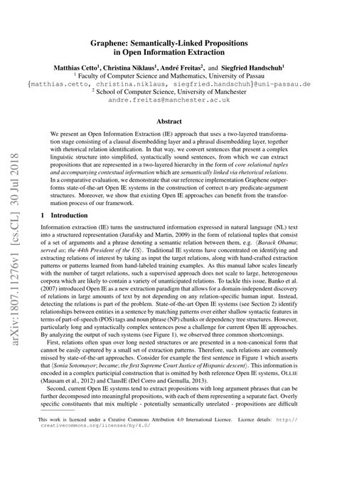 Pdf Graphene Semantically Linked Propositions In Open Information