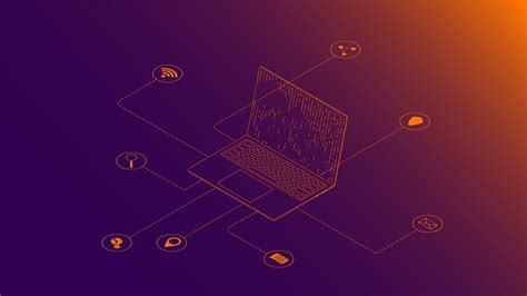 화면에 코드가 있는 랩톱입니다 장치 옆에는 서로 상호 작용하기 위한 응용 프로그램의 아이콘이 있습니다 3차원 형태에 대한 스톡 벡터 아트 및 기타 이미지 Istock