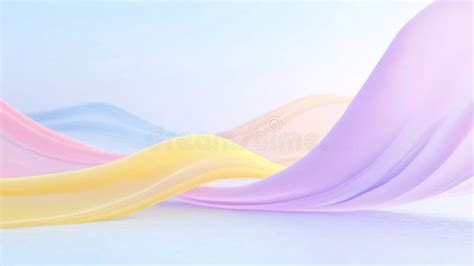 Soft Flowing Pastel Waves Create A Serene And Calming Visual Effect Stock Illustration