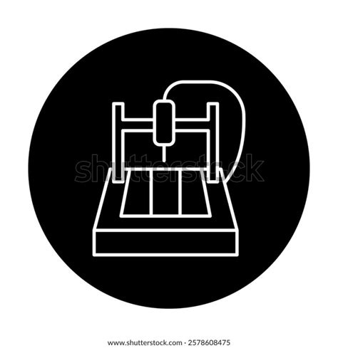 Cnc Router Icon Automated Cutting Engraving Stock Vector Royalty Free 2578608475 Shutterstock