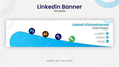 Шаблон баннера Linkedin для графического дизайнера Премиум векторы