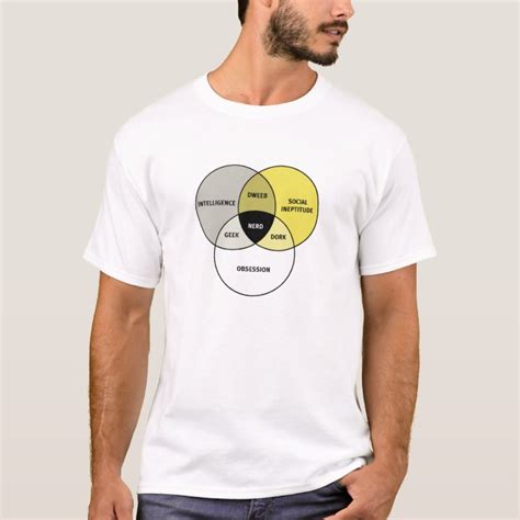 Venn Diagram Nerd Geek Dork Dweeb T Shirt Uk