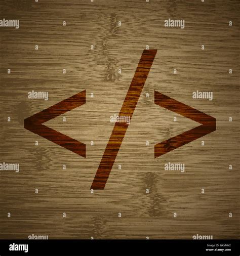 Programming Code Icon Symbol Flat Modern Web Design With Long Shadow