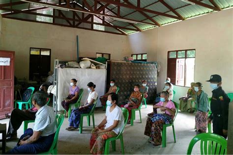 ချောင်းဆုံတွင် အသက် ၅၅နှစ်မှ ၆၄နှစ်အတွင်းရှိသူများအား စုရပ် ၁၅ နေရာတွင် ကိုဗစ် ၁၉ ရောဂါကာကွယ်ဆေး