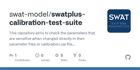 Github Swat Model Swatplus Calibration Test Suite This Repository
